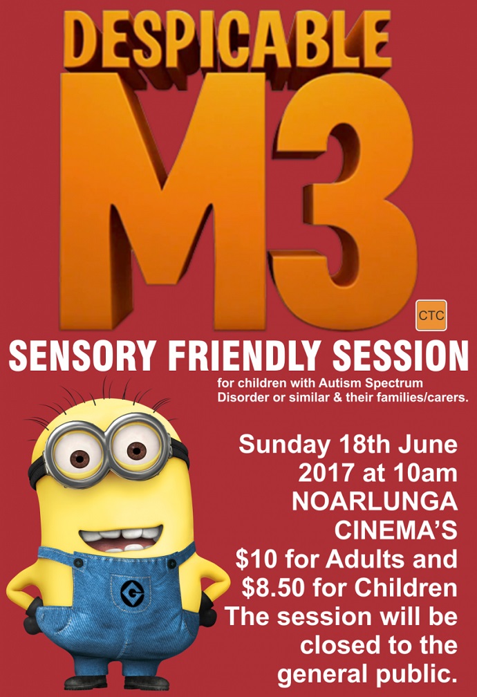 Sensory Friendly Session | Despicable Me 3 | Noarlunga Cinemas | 18 Jun ...
