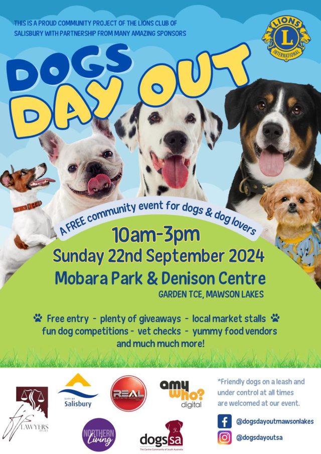 Dogs Day Out | Mawson Lakes | 22 Sep 2024 | Play & Go Adelaide