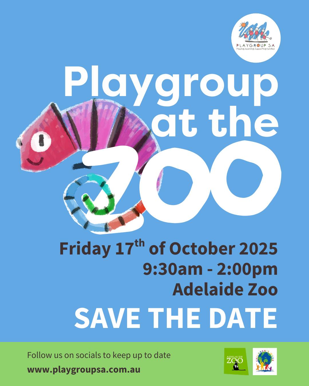 Playgroup at the Zoo | Adelaide | 17 Oct 2025 - Play & Go Adelaide