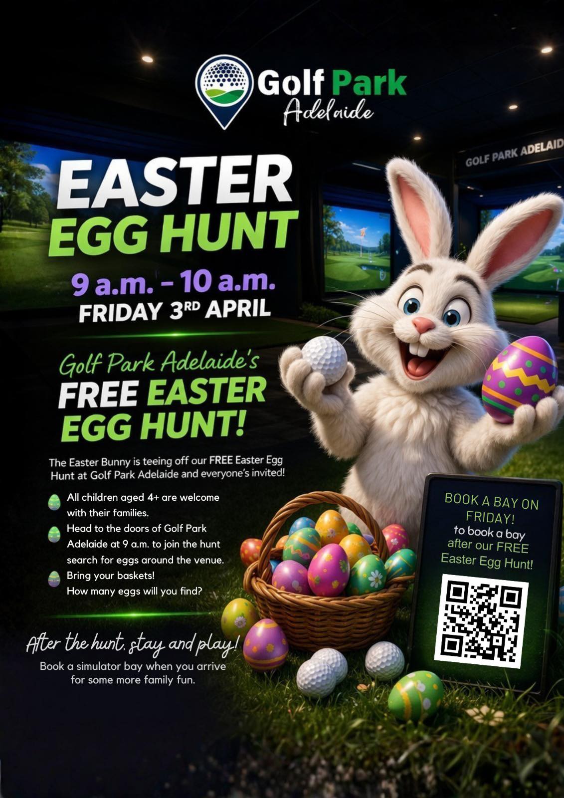 Free Easter Egg Hunt | Golf Park Adelaide | 3 Apr 2026 - Play & Go Adelaide